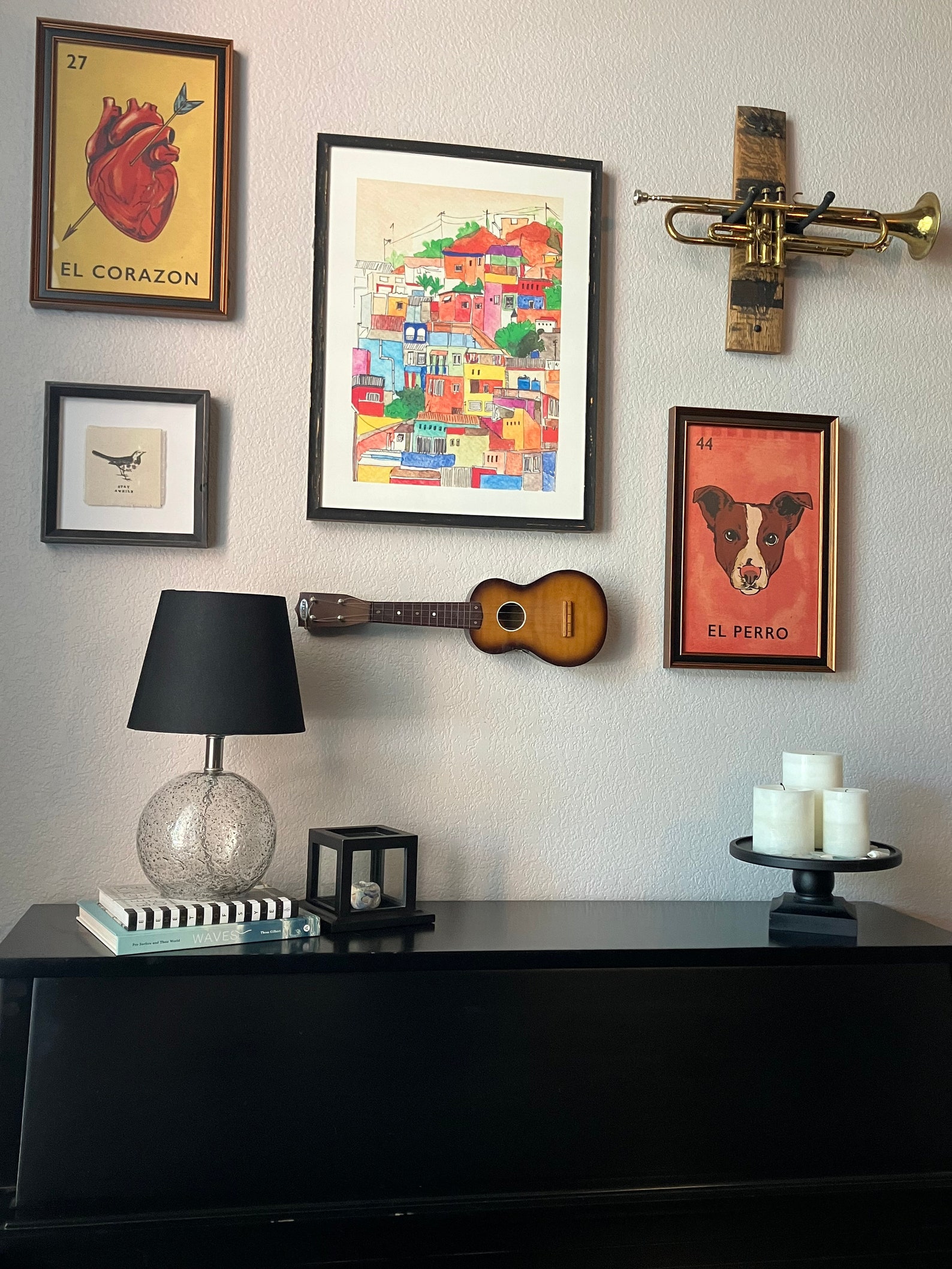 Whiskey Barrel Stave Trumpet Wall Mount - Trumpet Hanger - Horizontal ...