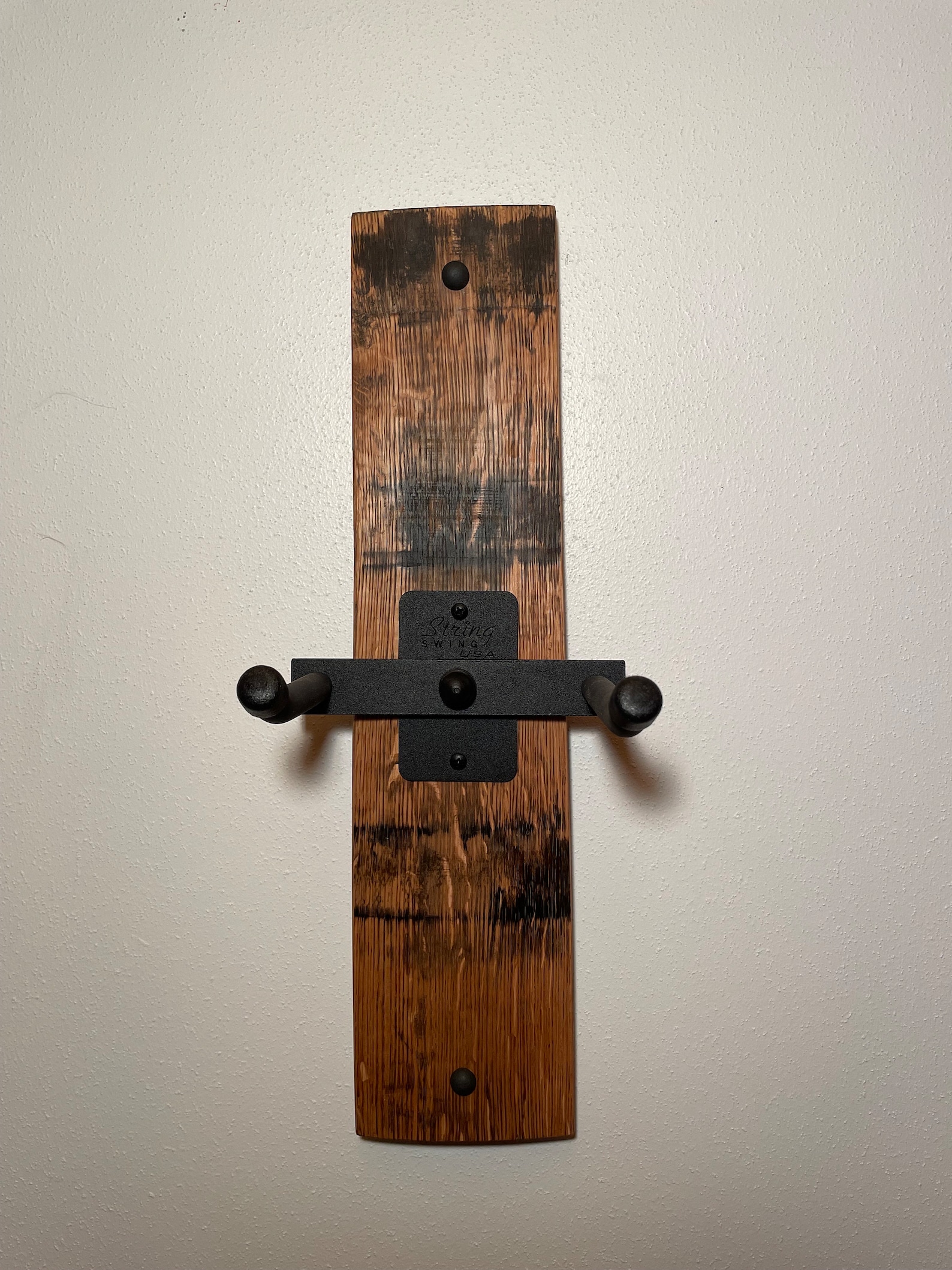 Whiskey Barrel Stave Trumpet Wall Mount - Trumpet Hanger - Horizontal ...