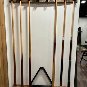 Barrel Stave Pool Cue Holder | Made From Authentic Bourbon Barrel ...