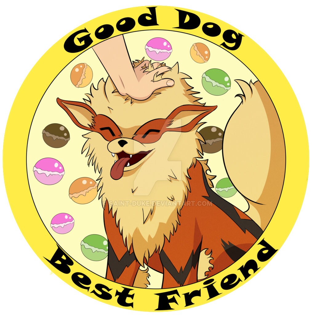 Arcanine - Sticker - Pokemon - Pokepuff - Dog - Etsy UK
