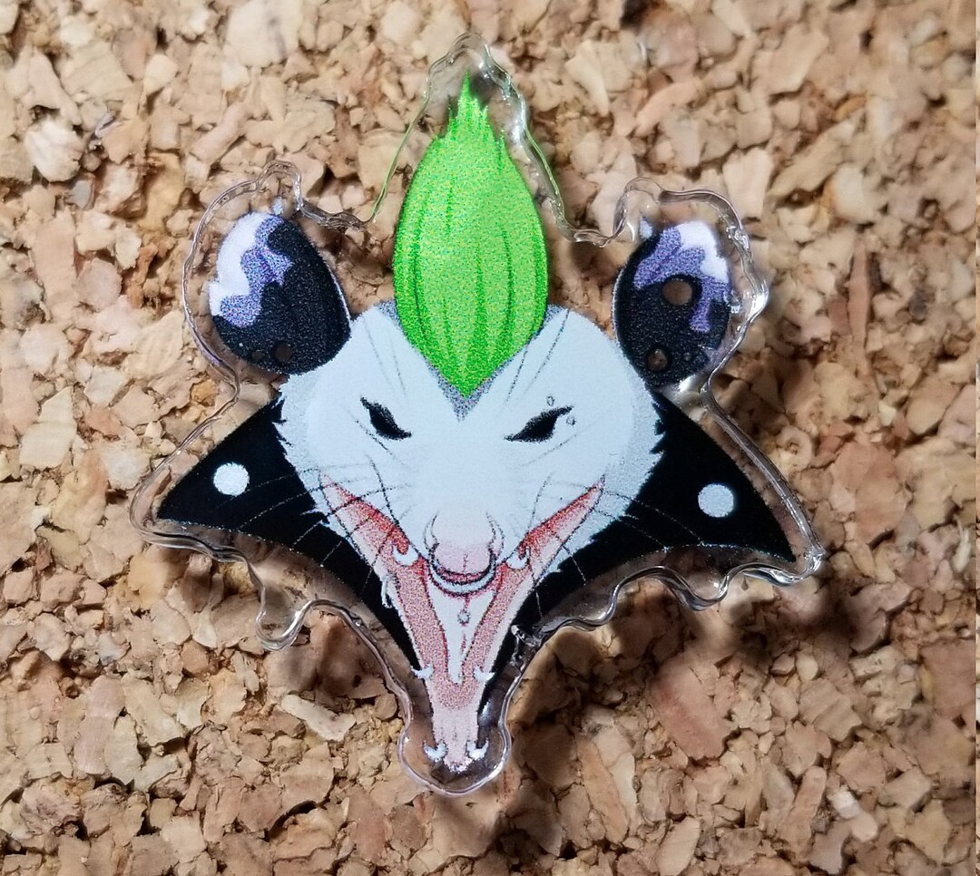 Punk Possum - Acrylic Pin - Possum - Opossum - Punk Rock - Punk Fashion ...