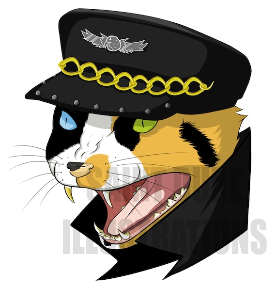 Punk Cat Sticker Cat Calico Cat Punk Rock Punk - Etsy