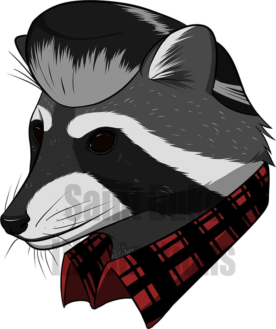 Rockabilly Raccoon - Sticker - Raccoon - Punk - Punk Rock - Rockabilly ...