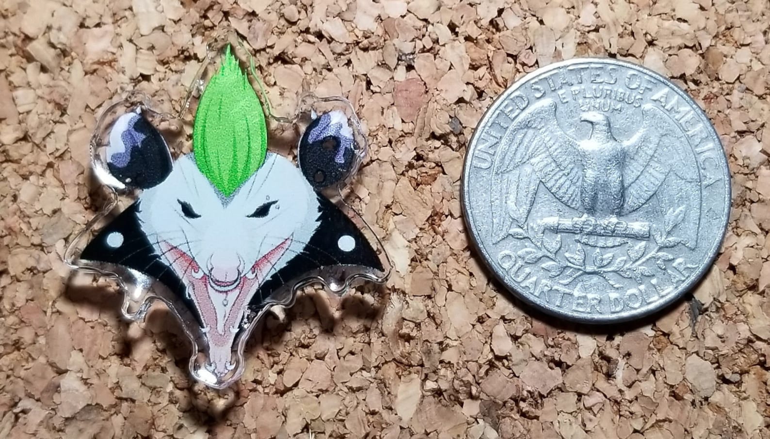 Punk Possum Acrylic Pin Possum Opossum Punk Rock Punk Fashion Punk ...