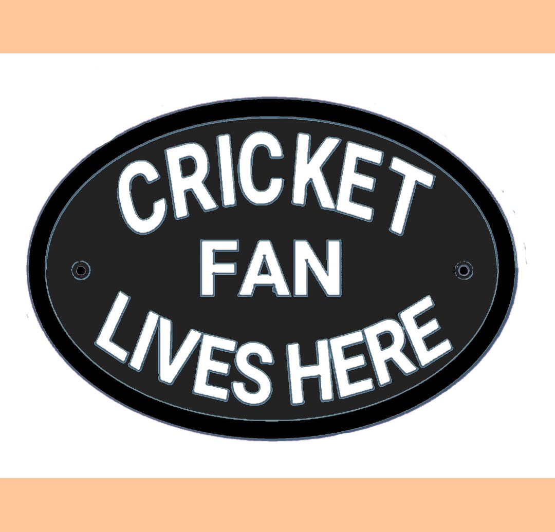 Cricket Fan Lives Here STL File for 3d Printing - Etsy