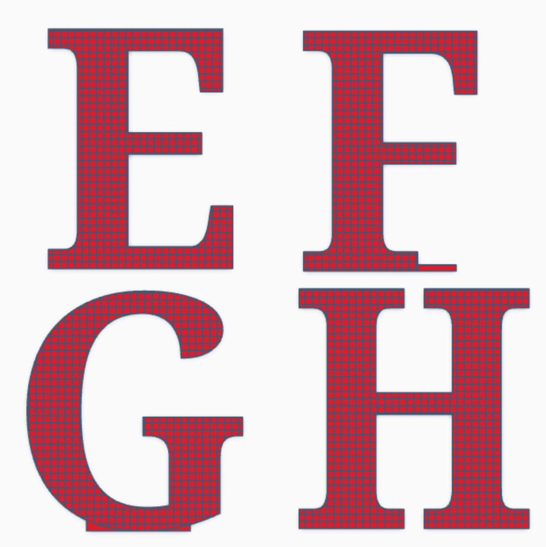 Large Free-standing Letters STL Files for 3d Printing - Etsy