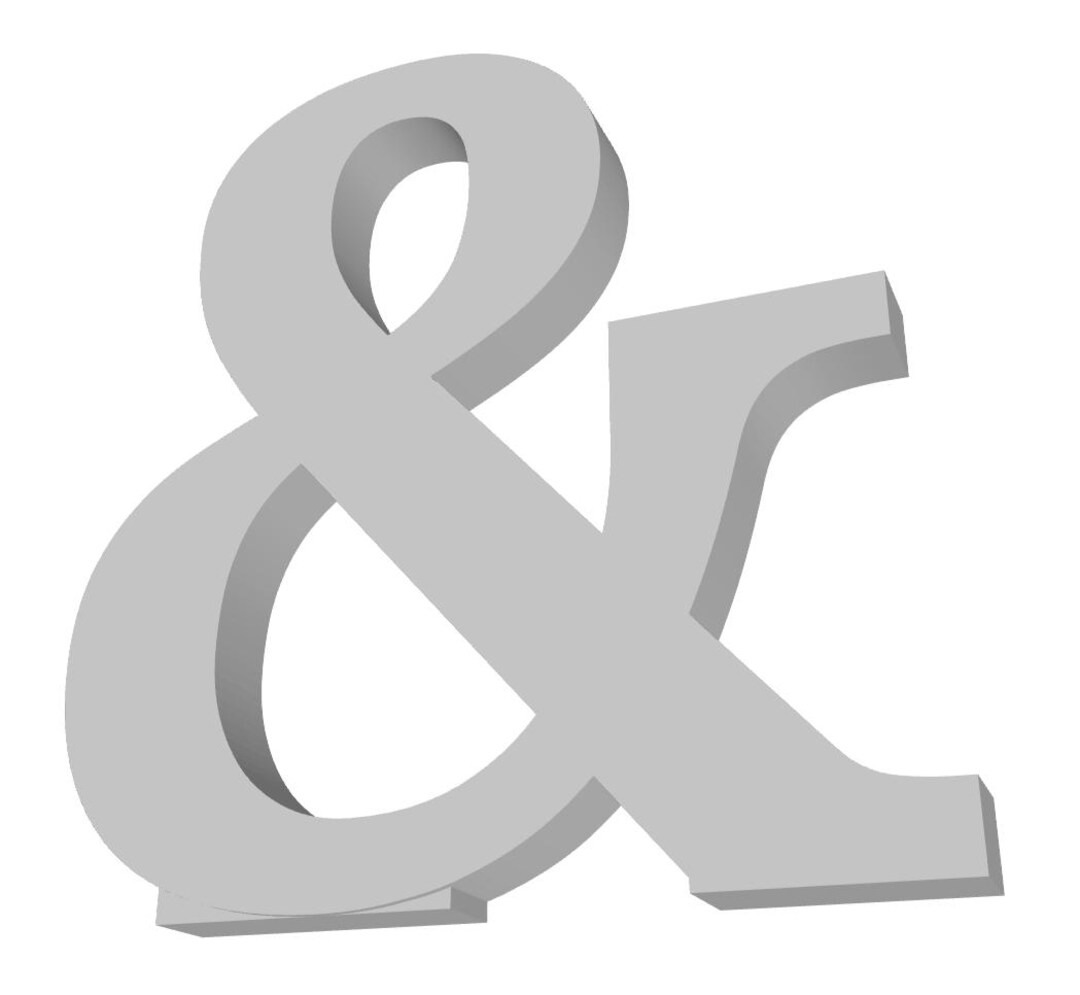 Large Free-standing Numbers and Symbols STL Files for 3d Printing - Etsy