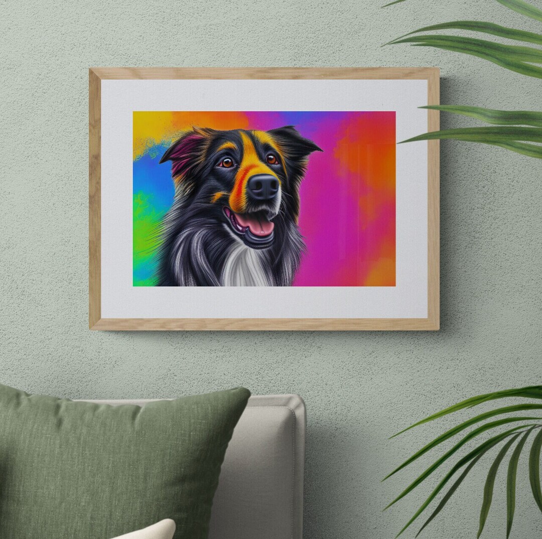 BC42, Border Collie, Contemporary Art Print on Archive Paper, Abstract ...