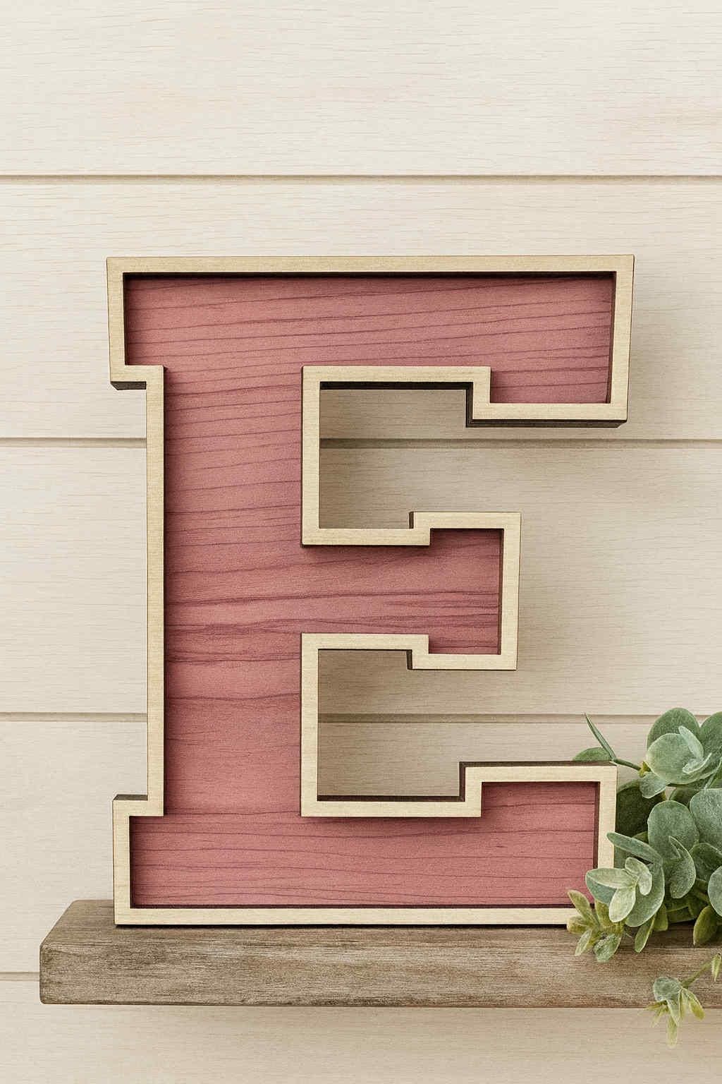 Custom Wooden Letter Sign, 2-layer Wall Decor, Personalized Nursery or ...