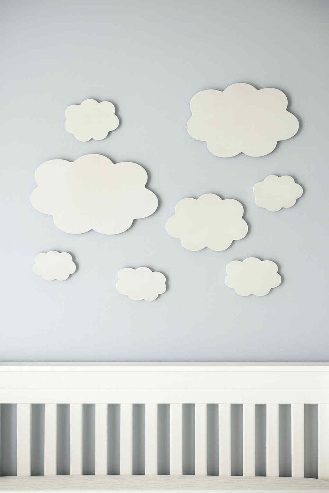Large Wooden Cloud Wall Decor, Set of 7, Nursery or Playroom - Etsy