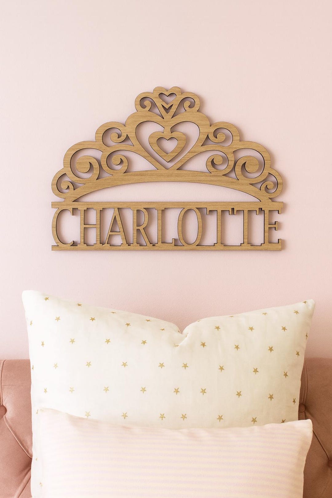 Princess Tiara Personalized Name Cutout: Custom Wooden Wall Decor - Etsy