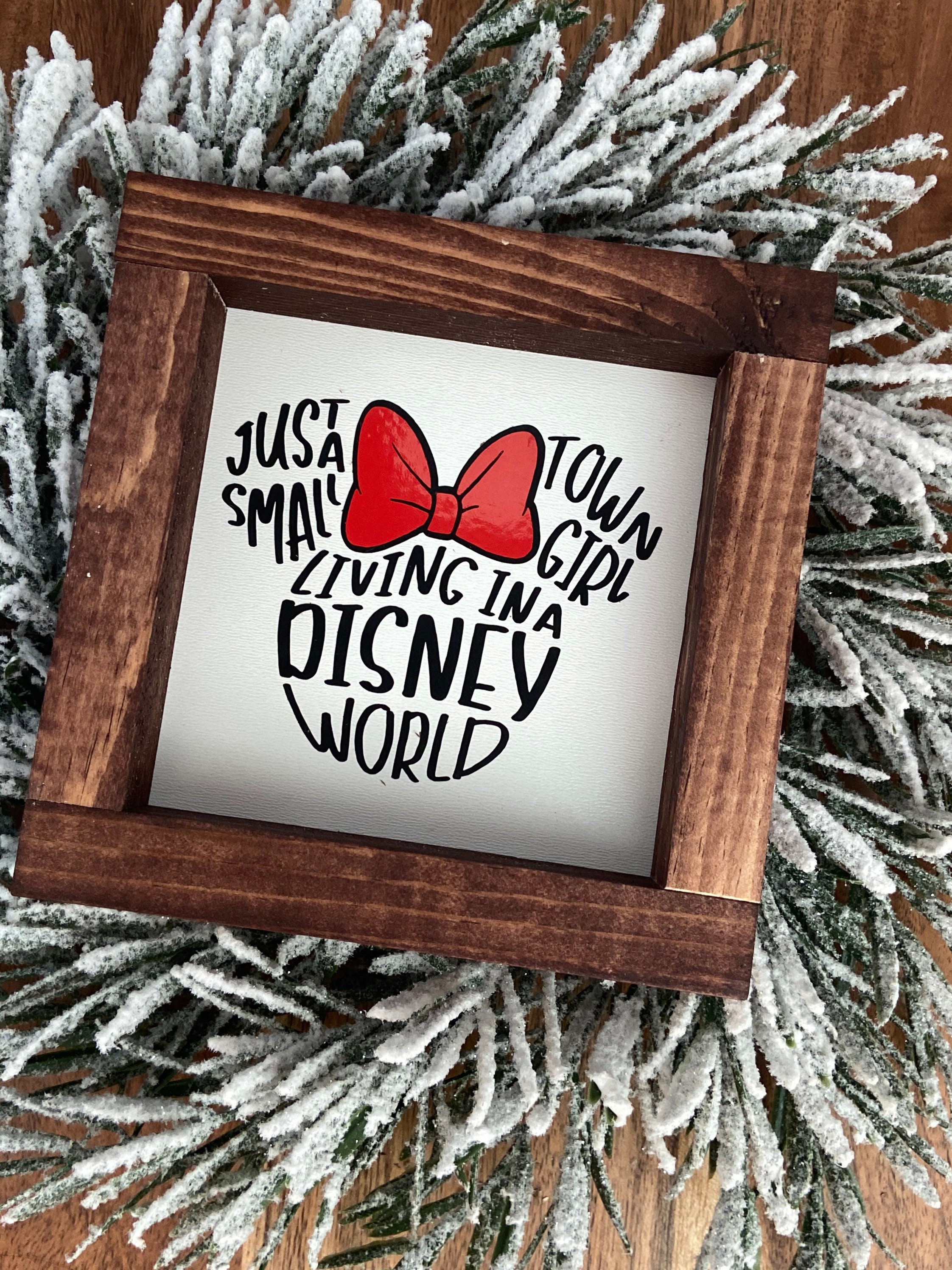 Minnie Mouse mini wood sign tiered tray bar size | Etsy