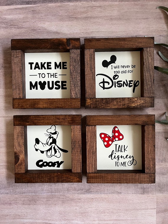 Disney Mickey Mouse Goofy Mini Wood Sign - Etsy