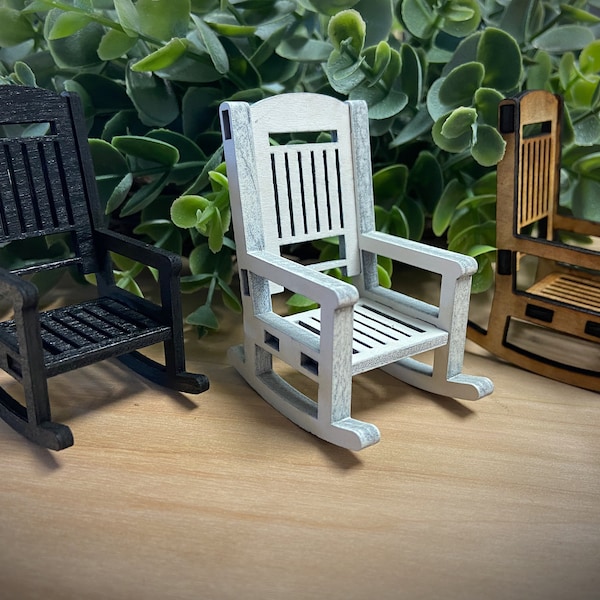 Wooden Miniature Rocking Chair - Etsy