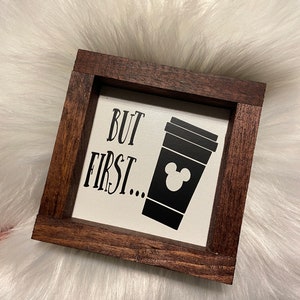 Disney Mini Wood Sign Mickey Princess Coffee - Etsy