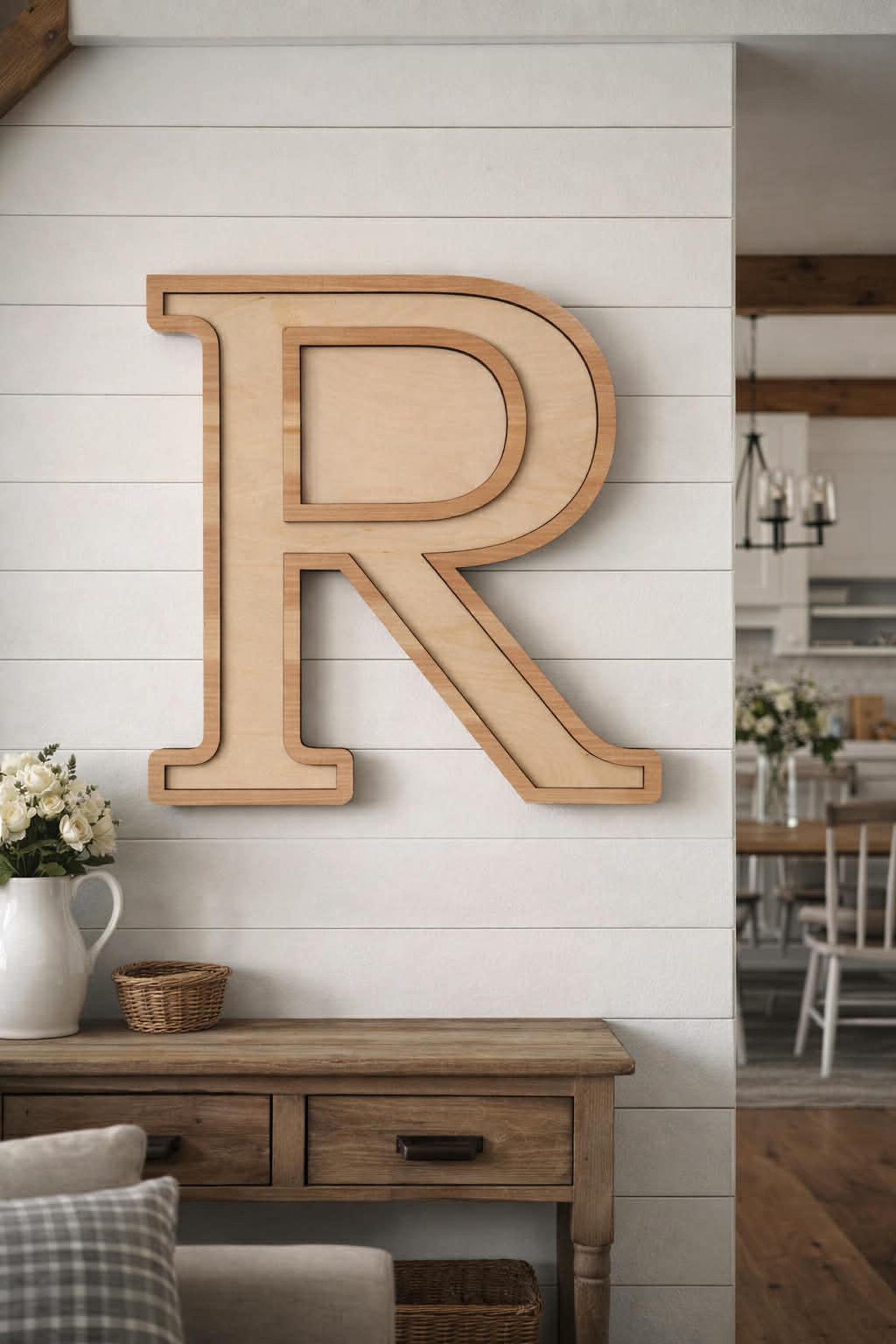 Custom Wooden Letter Sign, 2-layer Wall Decor, Personalized Nursery or ...