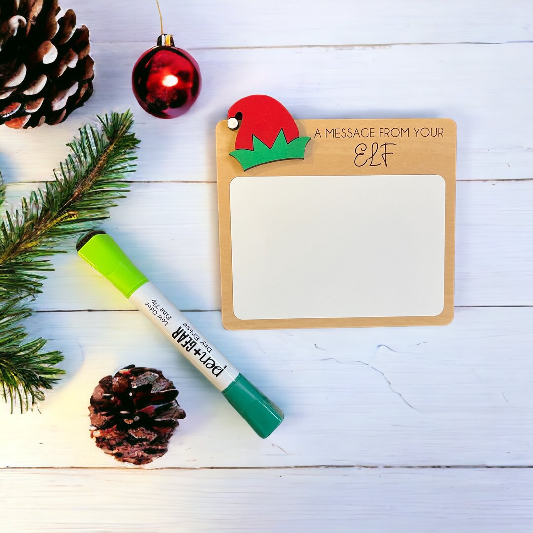 A Message From Your Elf Whiteboard Magnet Christmas Santa - Etsy