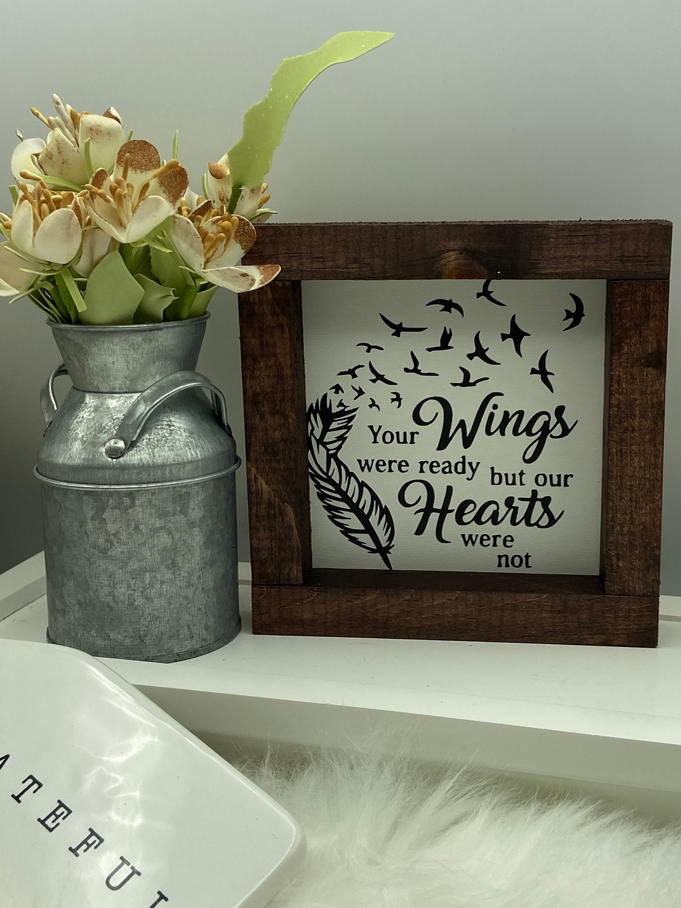 Cardinal Memorial Mini Wood Sign: Angels Near, Remembrance, Loss ...