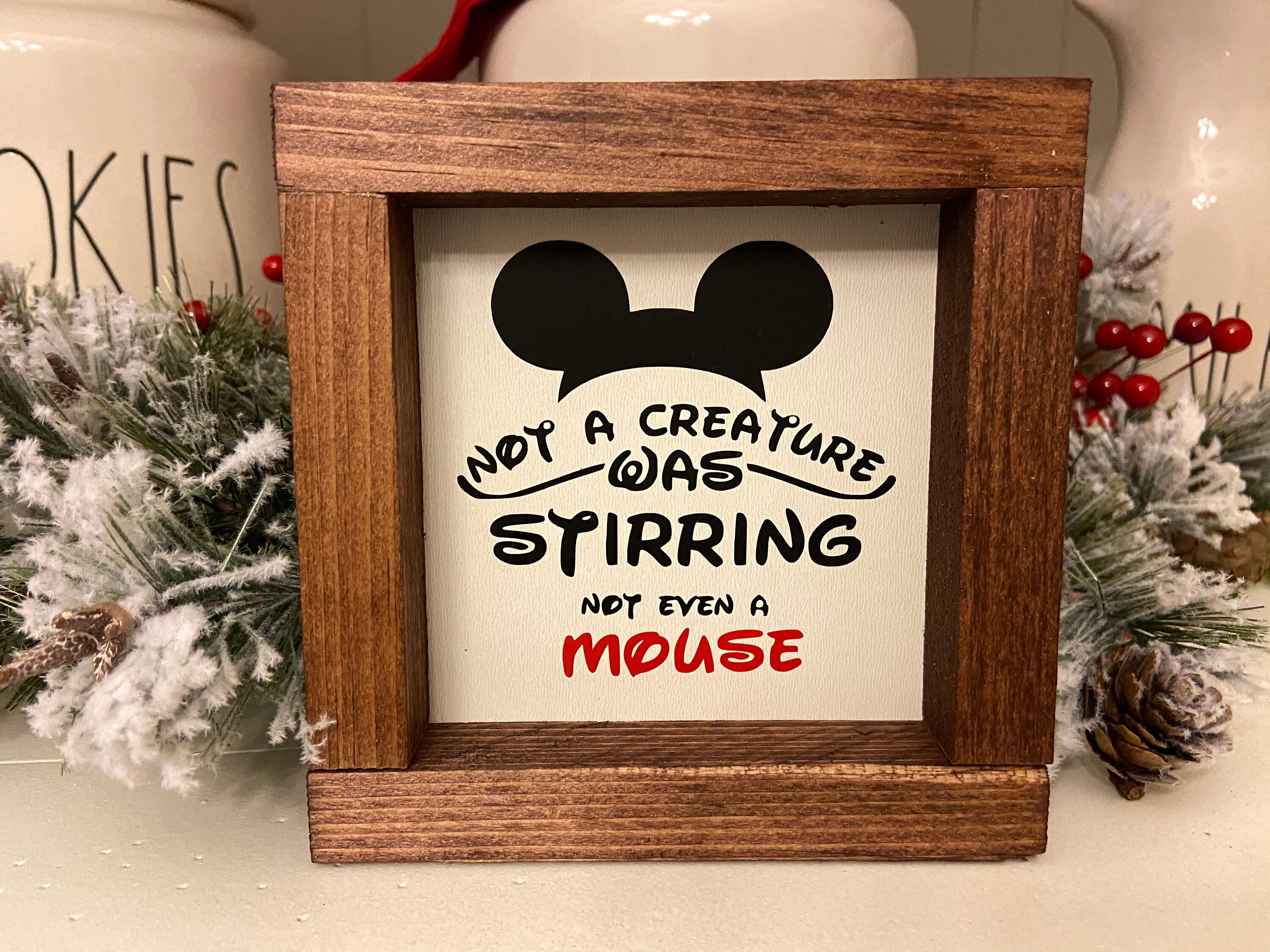 Minnie Mouse mini wood sign tiered tray bar size | Etsy