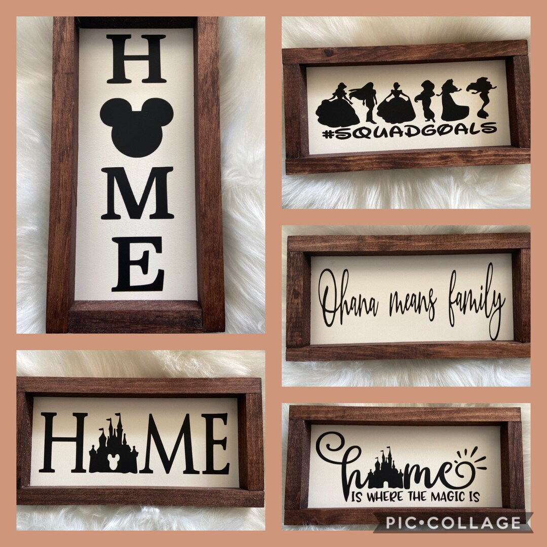 Disney Mickey Home 5x10 Wood Signs - Etsy