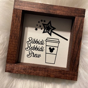 Disney Mini Wood Sign Mickey Princess Coffee - Etsy