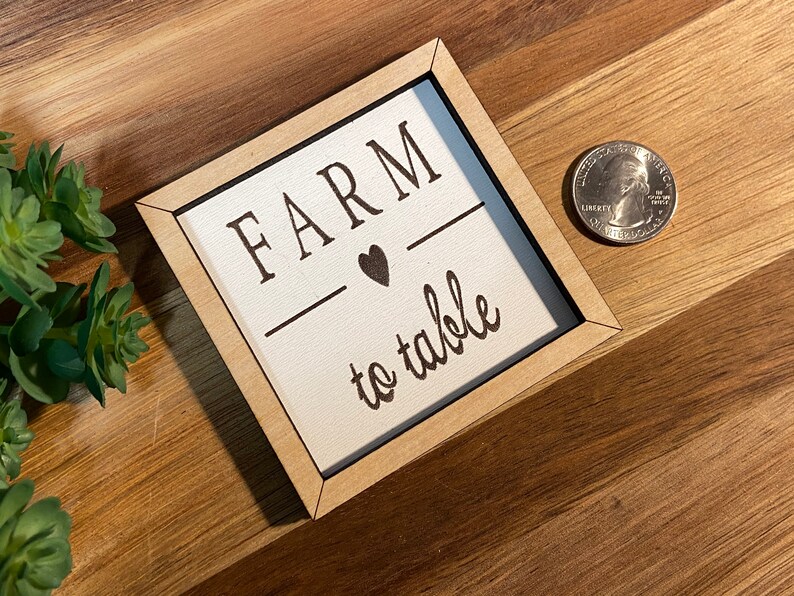 Miniature Tiered Tray Wood Signs 3x3 - Etsy