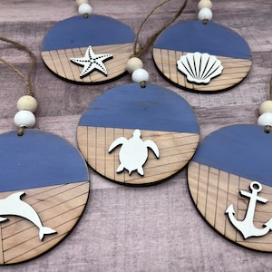 Beach Theme Christmas Ornament School Holiday Santa - Etsy