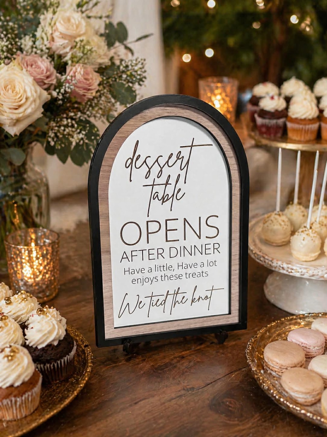 Rustic Wedding Dessert Table Sign , Ceremony Decor for Reception and ...