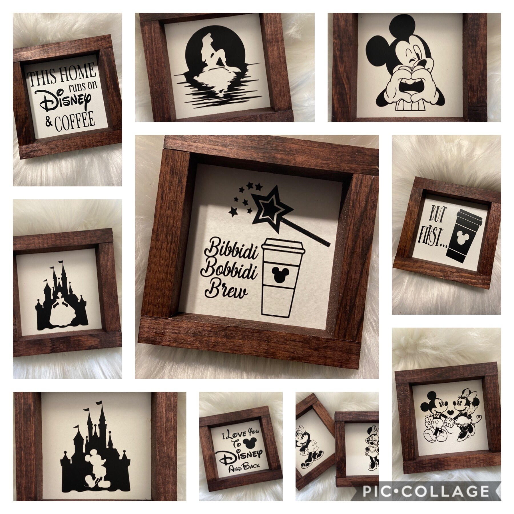 Mini letrero de madera de Disney Mickey Princess café | Etsy