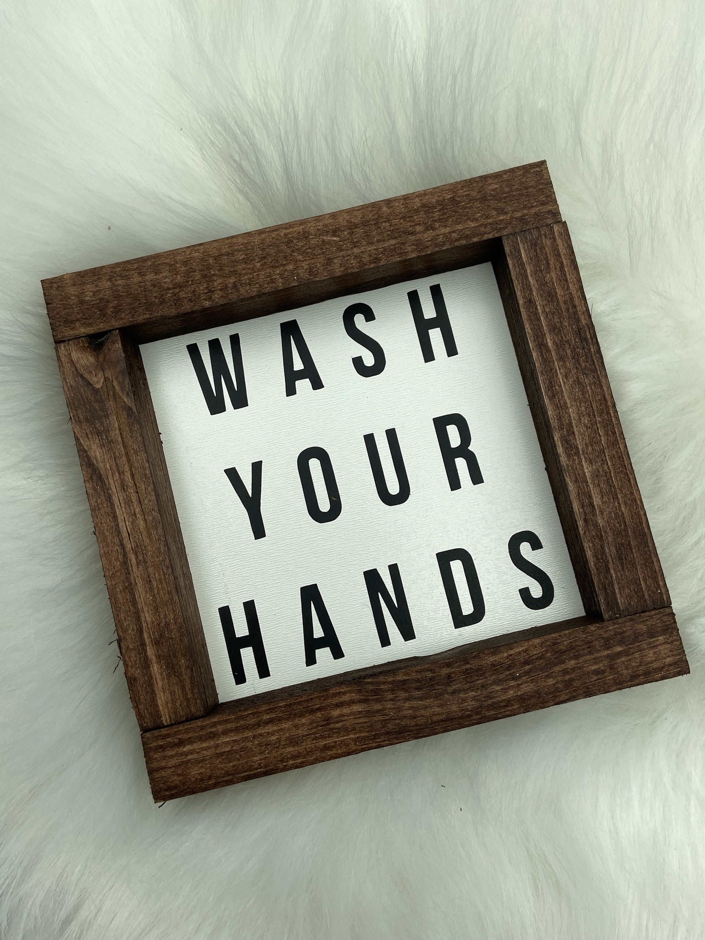 Mini wood sign bathroom funny wash your hands sanitize | Etsy