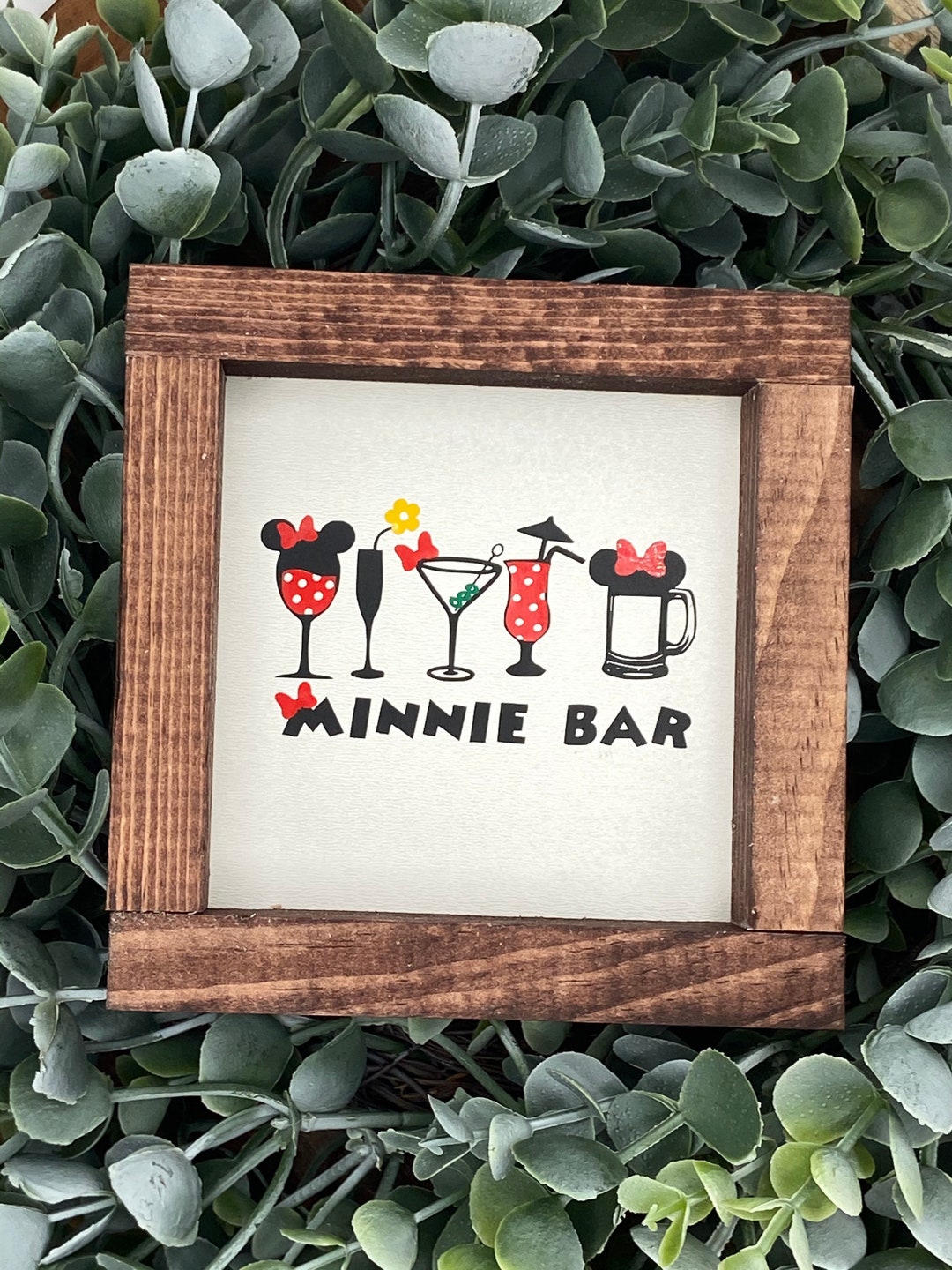 Minnie Mouse Mini Wood Sign Tiered Tray Bar Size - Etsy
