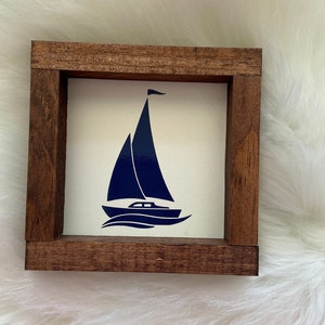 Nautical Mini Wood Sign Compass Boat Wheel Anchor - Etsy