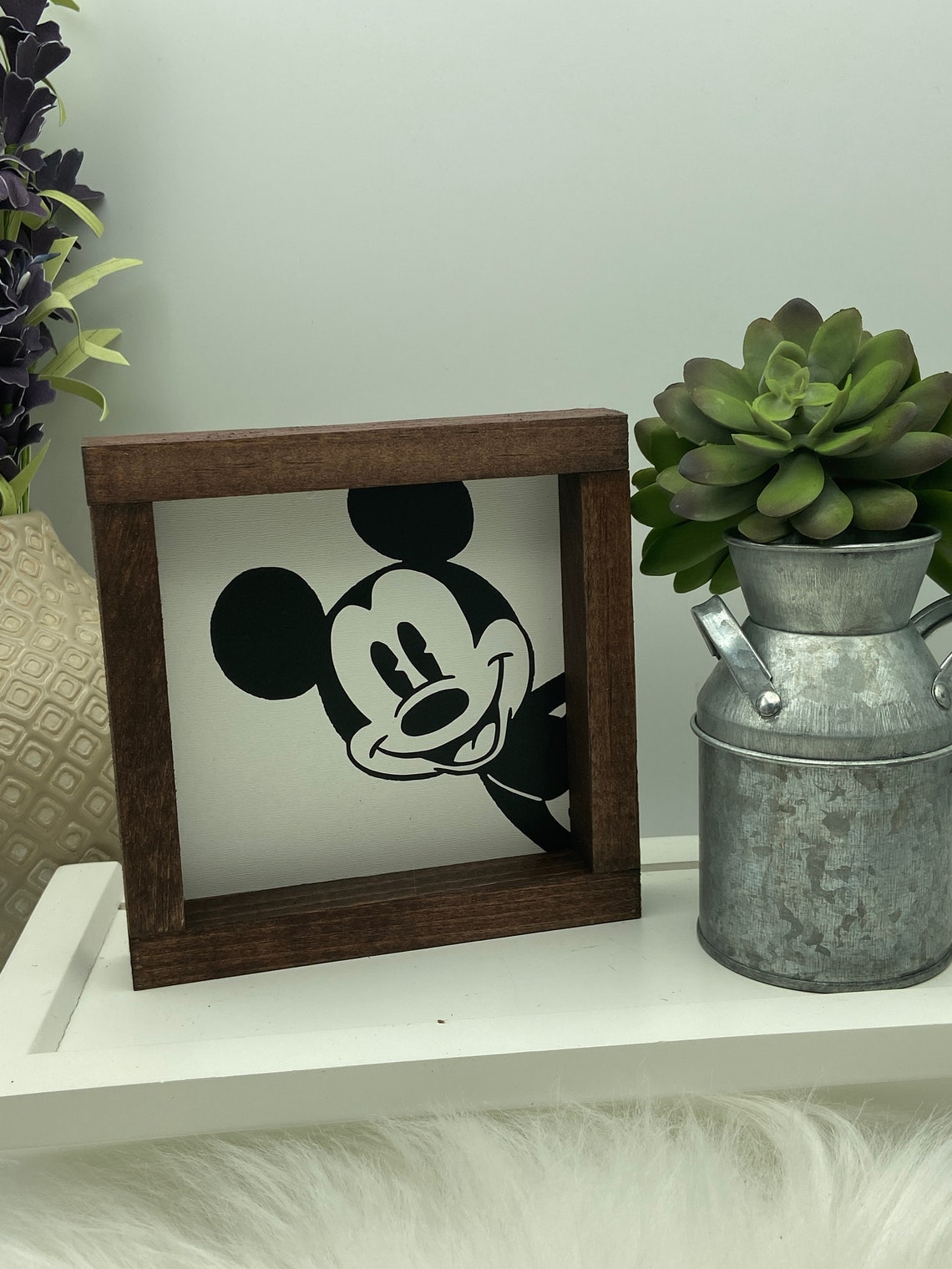 Disney Mickey Mouse Mini Wood Sign | Etsy