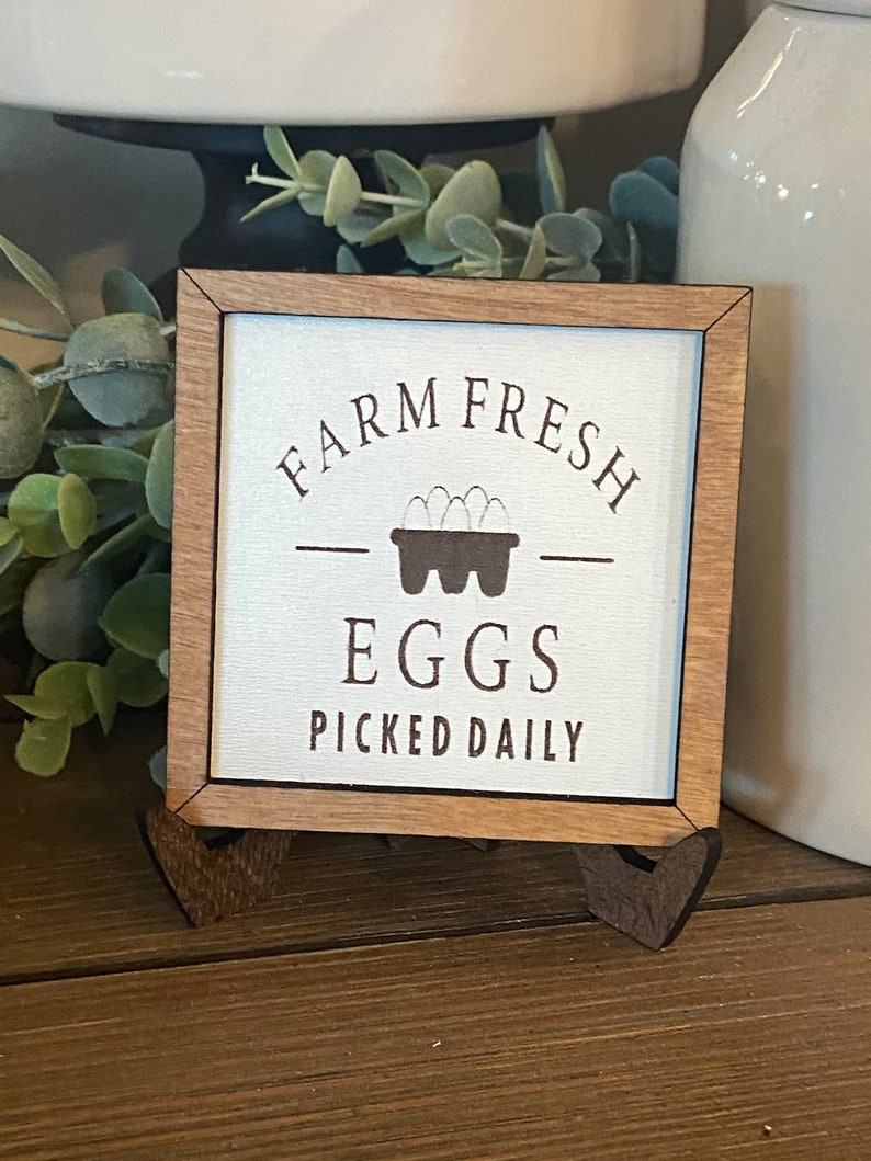 Miniature Tiered Tray Wood Signs 3x3 - Etsy