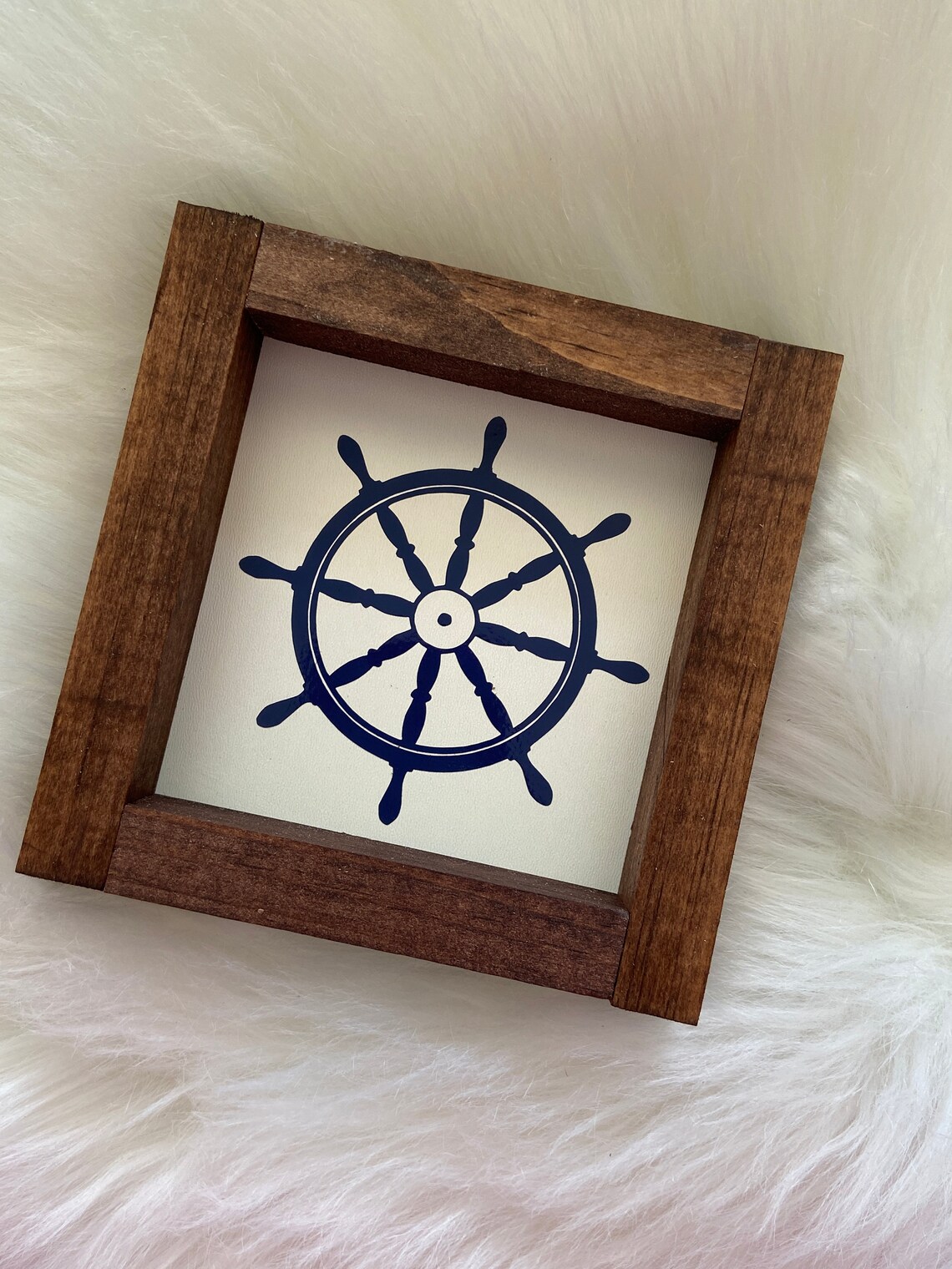 Nautical Mini Wood Sign Compass Boat Wheel Anchor - Etsy