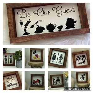 Disney Mickey Minnie Mini Wood Sign - Etsy