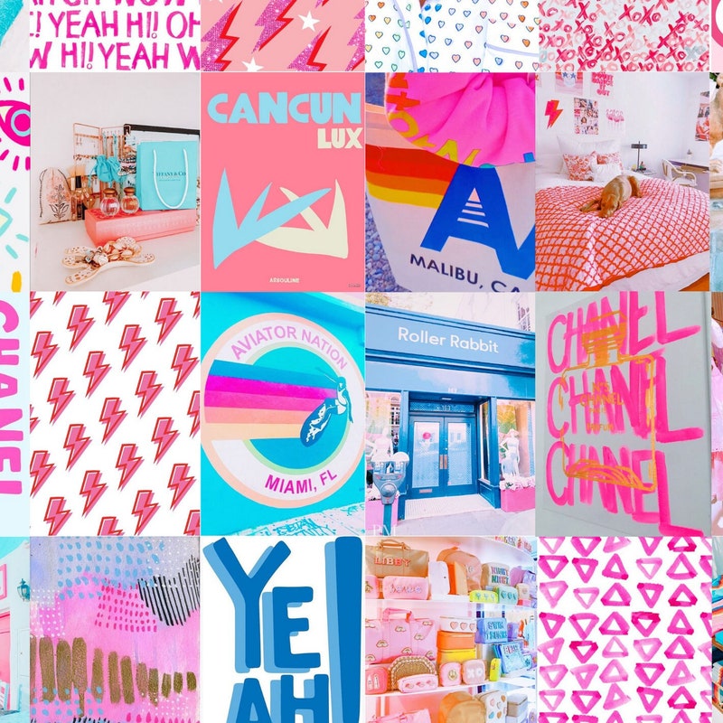 Preppy Collage Wallpaper - Etsy
