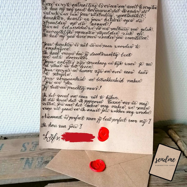 Handwritten Letter With Customized Text - Etsy