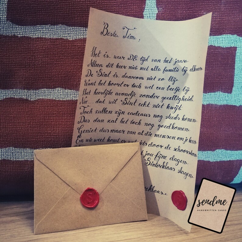 Handwritten Letter With Customized Text - Etsy