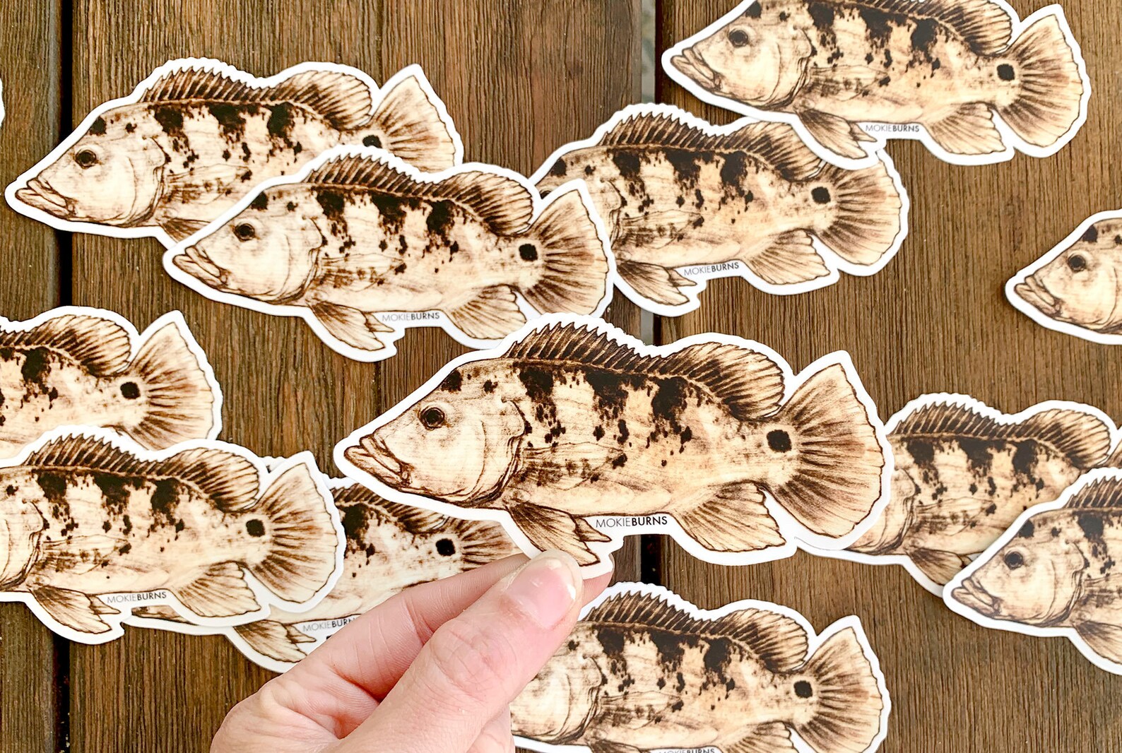 Peacock Bass Yeti Vinyl Decal Bass Fishing Art Print Decor - Etsy