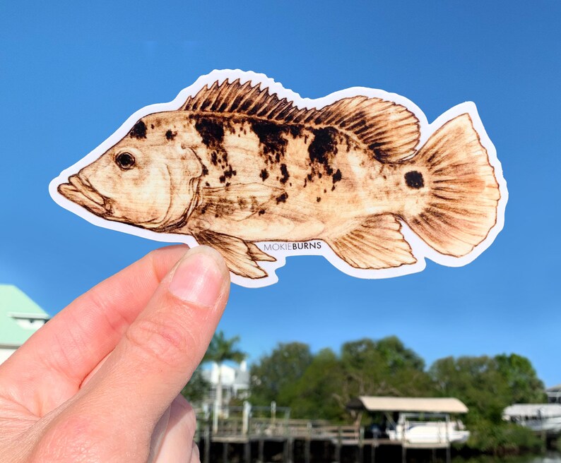 Peacock Bass Yeti Vinyl Decal Bass Fishing Art Print Decor - Etsy