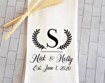 Monogrammed Tea Towels | Etsy