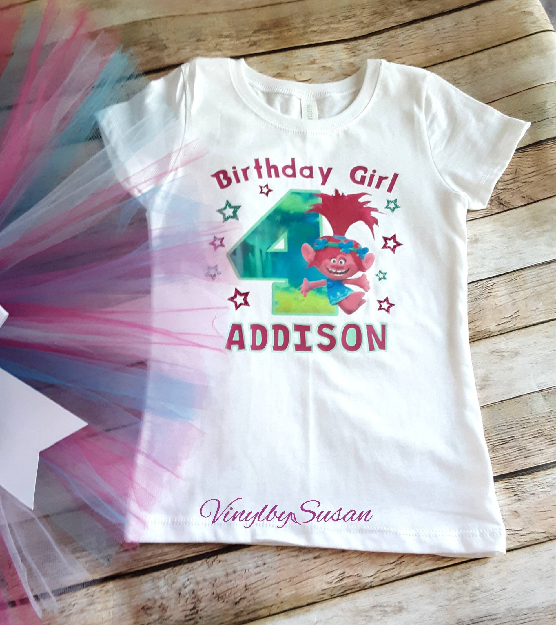 Girls Character Themed Birthday Shirt Custom Character Themed - Etsy