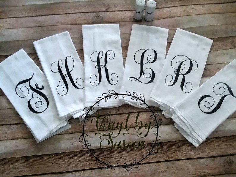 Monogrammed Tea Towels - Etsy