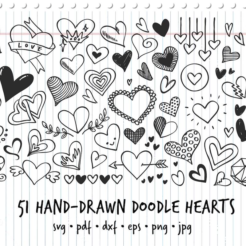 Doodle Heart - Etsy