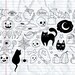 57 Hand Drawn Vector Cute Halloween Doodle Bundle • Svg, Png, Jpg ...