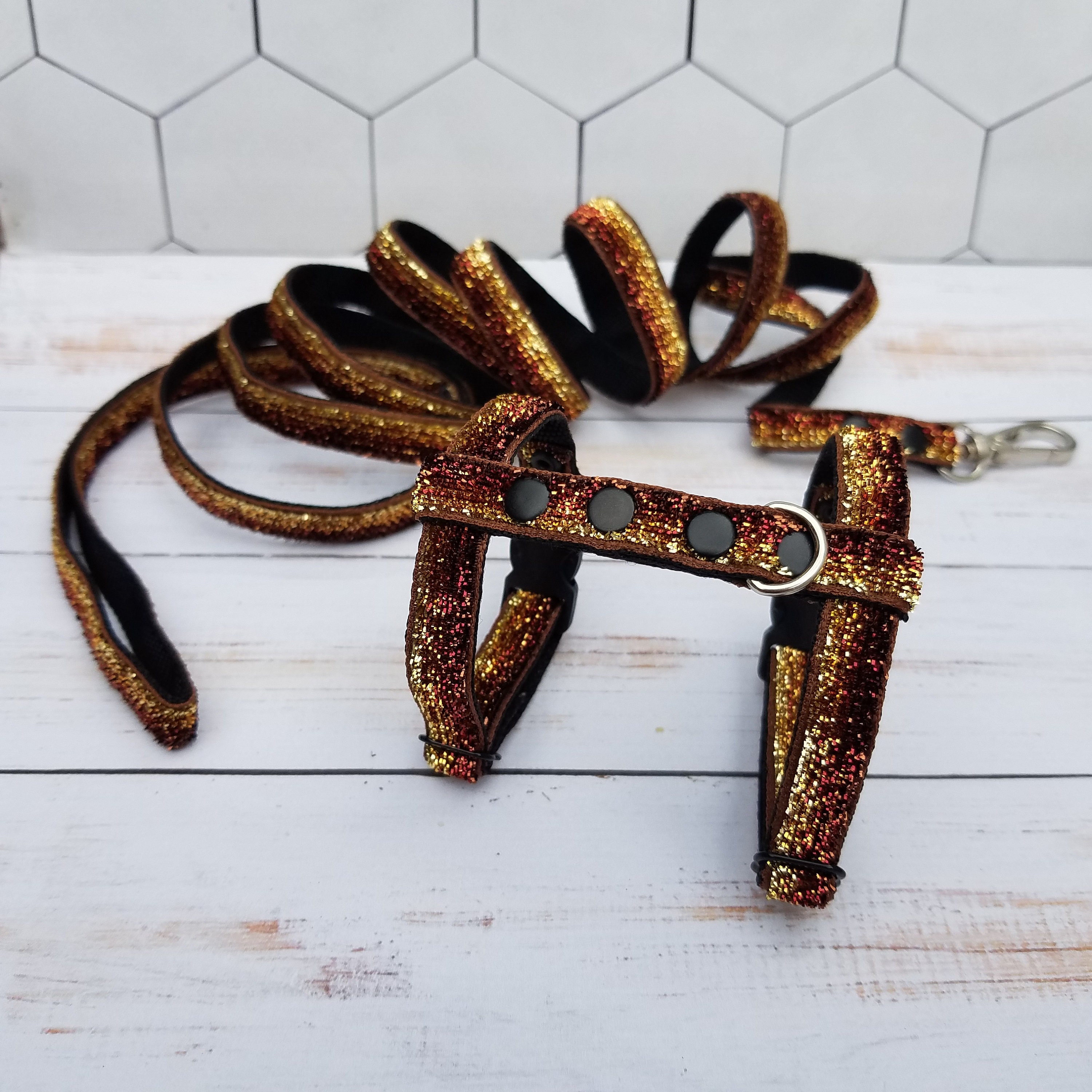 Ferret Harness With Leash. Sparkling and Attractive. | Etsy