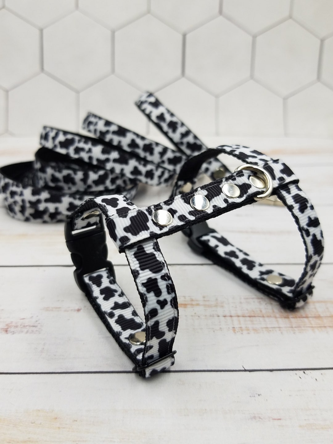Ferret Harness and Leash Set. Cow Print on Harness for Ferret ...