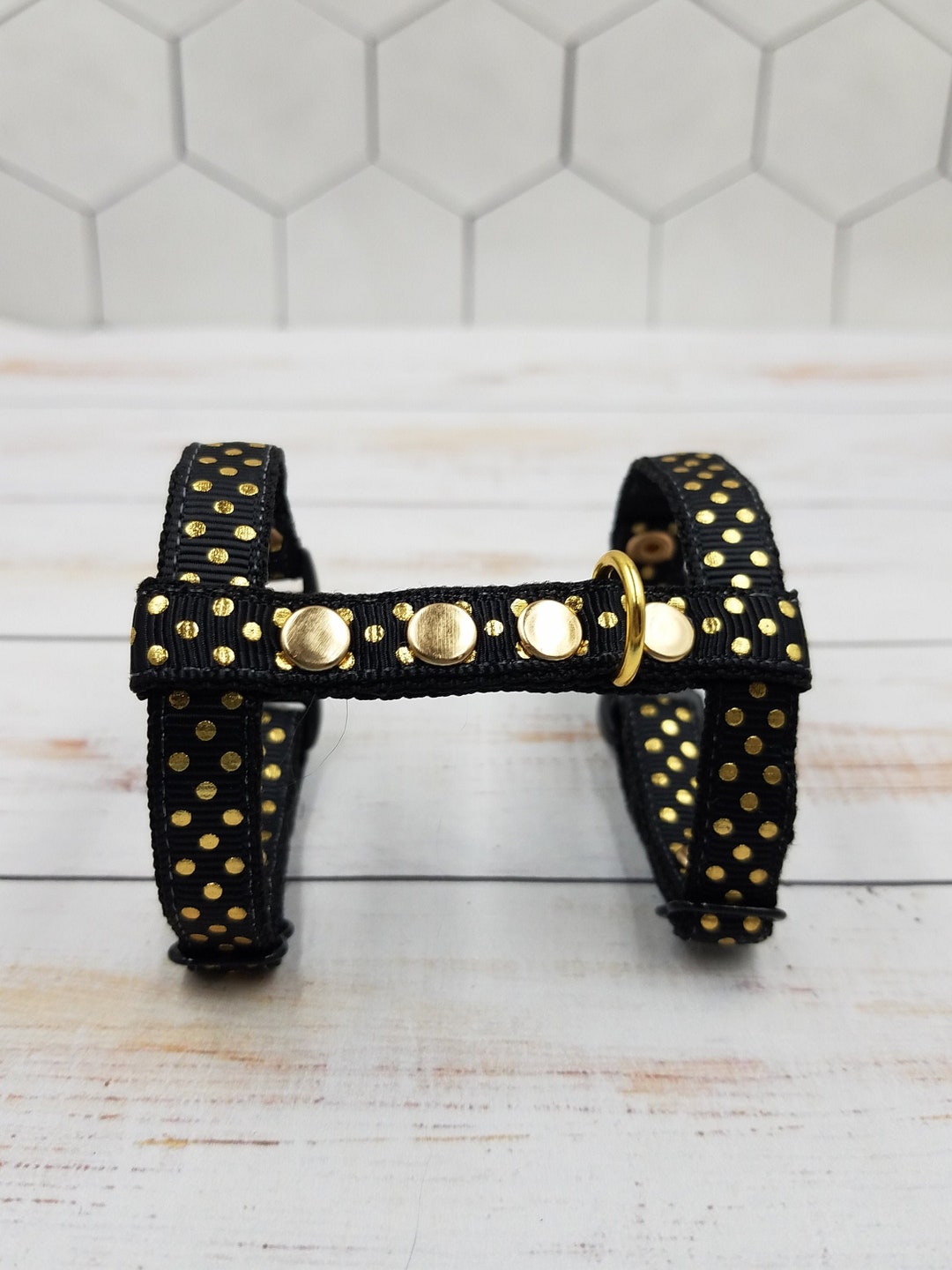 Arnés de hurón y juego de correa. Arnés de puntos dorados para - Etsy ...