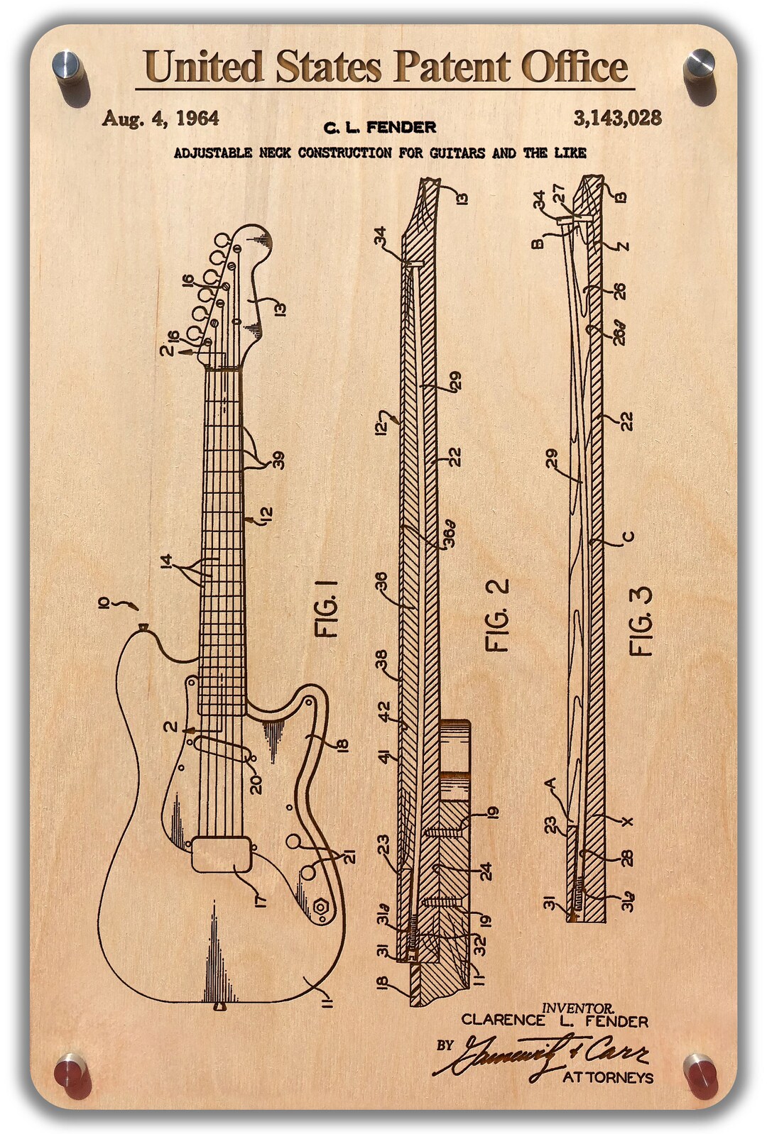 Laser-engraved Patent Displays - Etsy